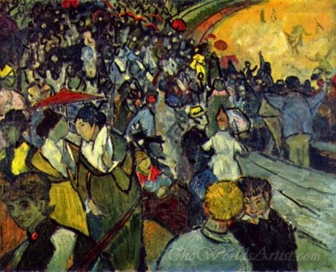 Spectators In The Arena At Arles by Vincent Van Gogh Oil Painting | The ...
